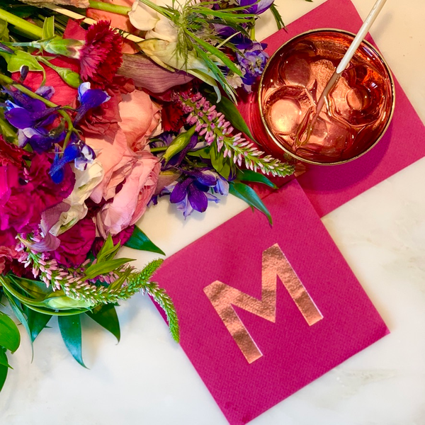 Bold Initial --- cocktail napkins – LinedDesign