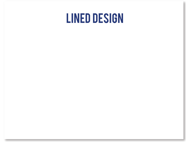 Plain & Simple White Notecard Set – LinedDesign