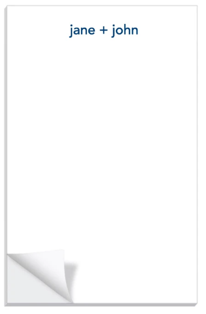 Jumbo Name Notepad: Customizable – LinedDesign